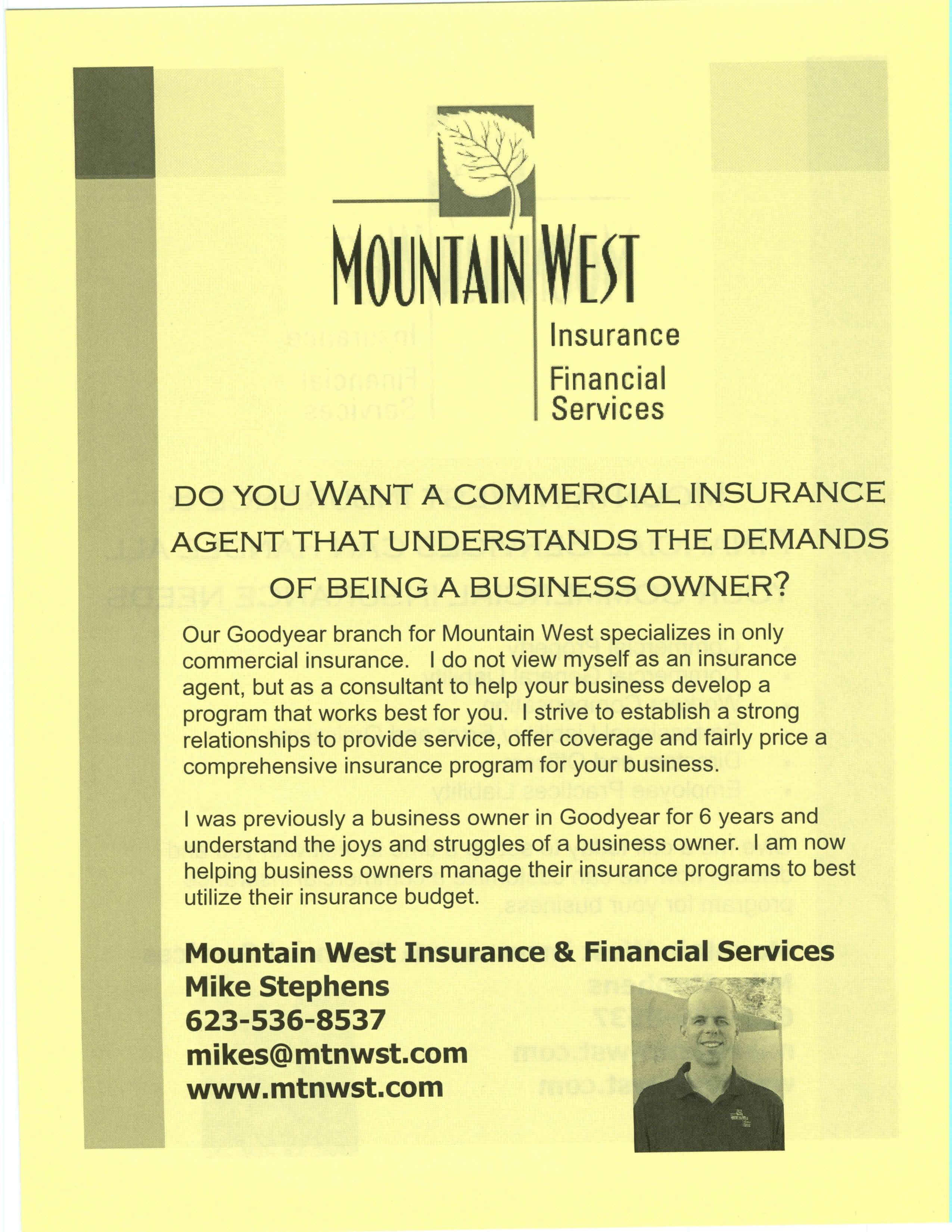 Mountain West Insurance Flyer